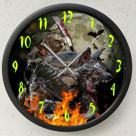Jason's hyena | Wall Decor | Jason Voorhees Halloween Clock | Poshmark